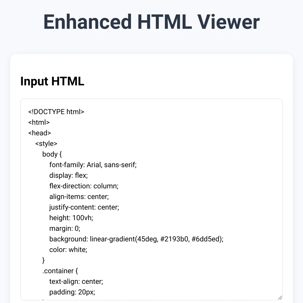 Enhanced HTML Viewer