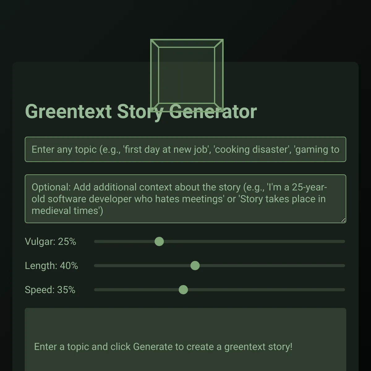 Greentext Generator