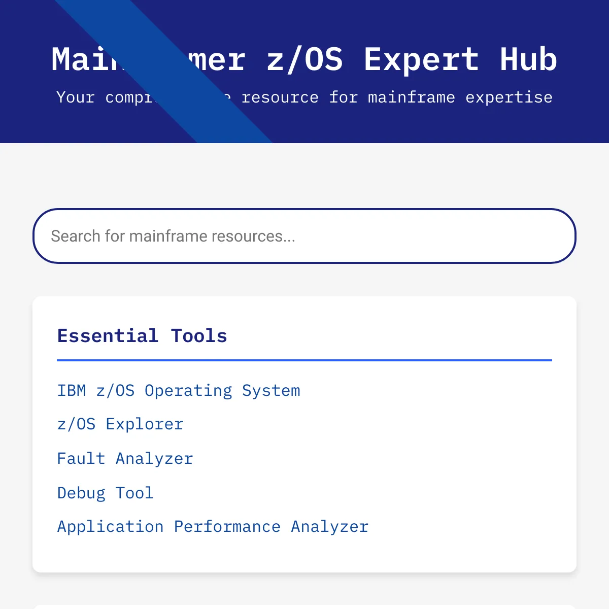 Mainframe z/OS Expert Hub