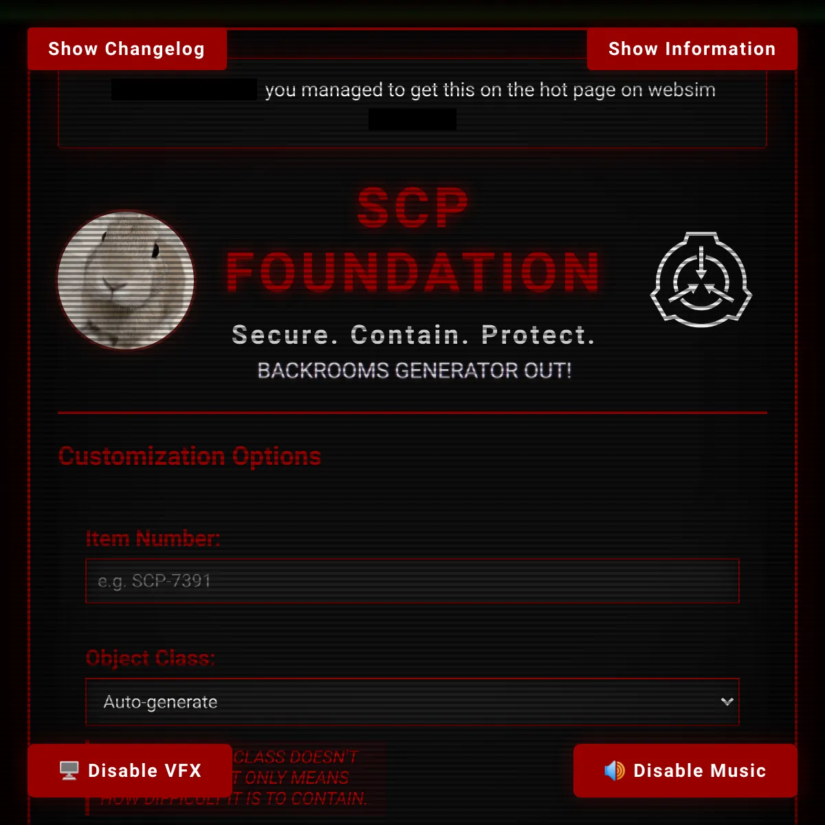 SCP Article Generator V4 UPDATE